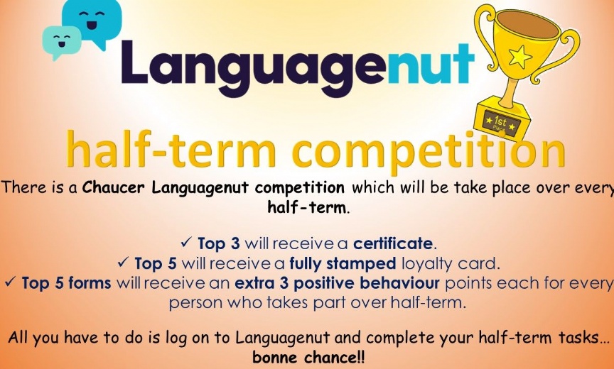 Chaucer School - Languagenut Half-Term Competition