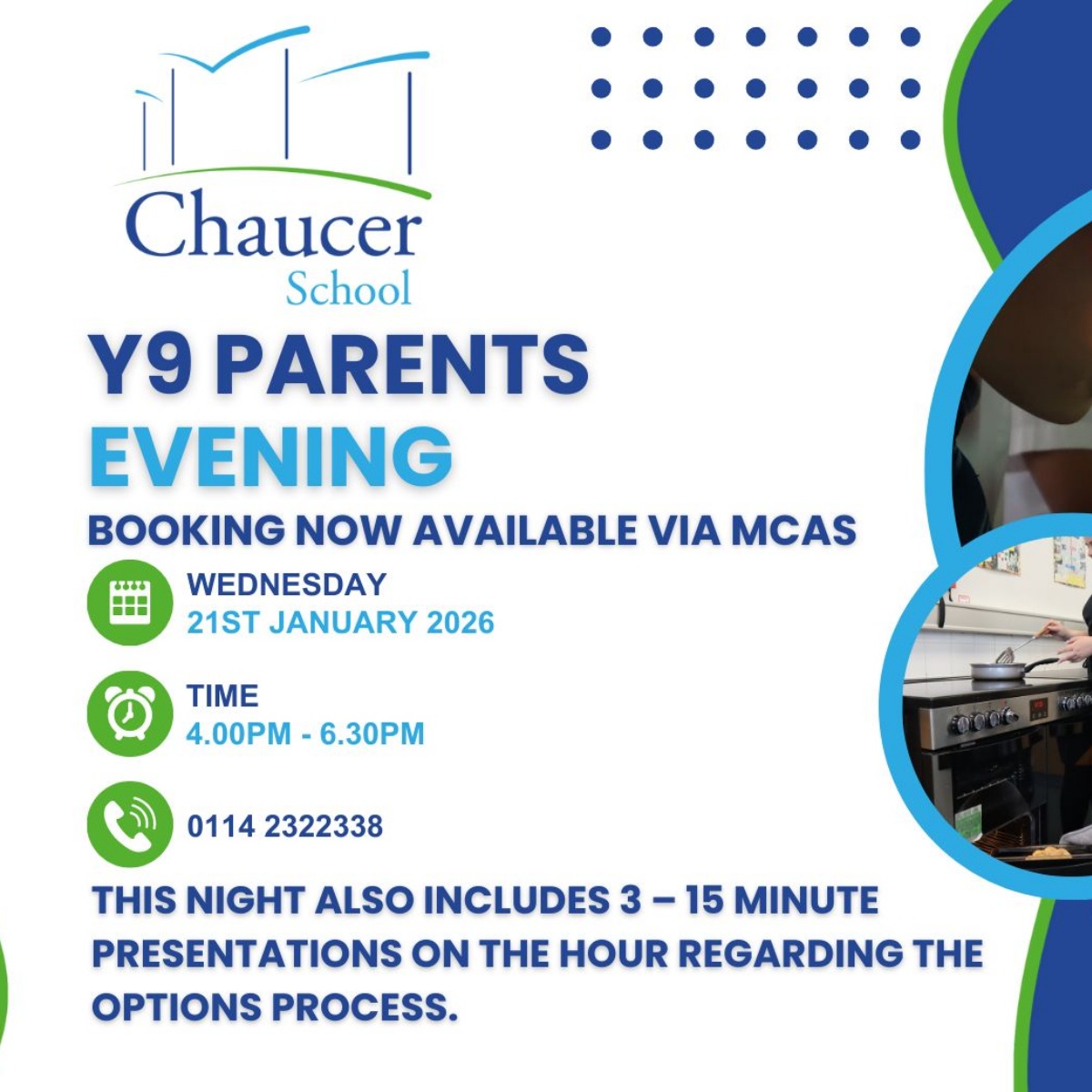 Chaucer School - Year 9 - Parents and Option Evening - 21st January 2026
